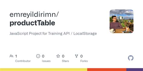 Github Emreyildirimnproducttable Javascript Project For Training