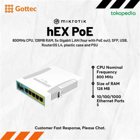 Jual Router Mikrotik Rb960pgs Hex Poe Jakarta Pusat Gottec Store Tokopedia