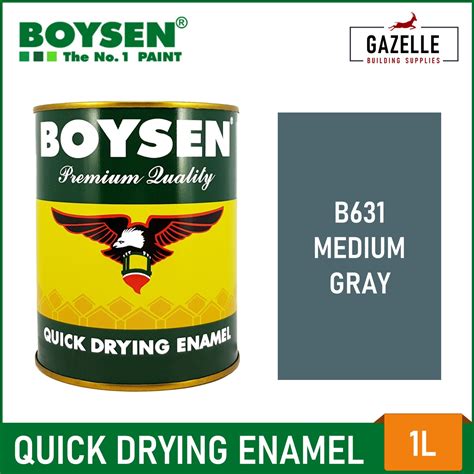 Boysen Quick Dry Enamel Medium Gray 1l Lazada Ph