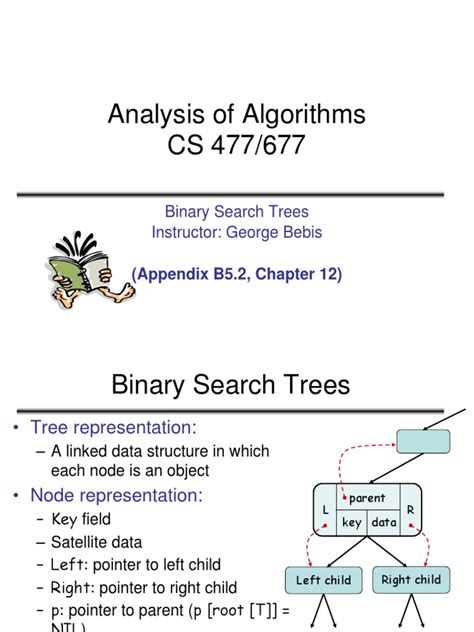Analysis Of Algorithms Cs 477677 Binary Search Trees Instructor
