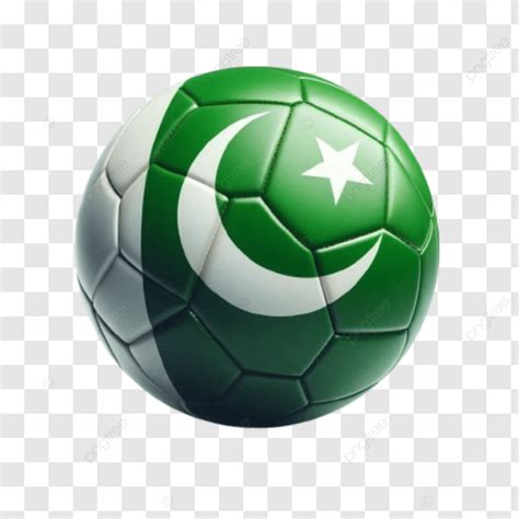 흰색 배경에 고립 된 파키스탄 국기와 함께 박 축구 공 흰색 배경에 고립 된 파키스탄 국기와 함께 박 축구 공 흰색 배경에 생생한 녹색과 흰색 디자인이 있는 파키스탄