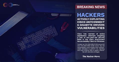 Hackers Actively Exploiting Cisco Anyconnect And Gigabyte Drivers