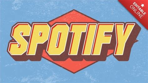 Spotify Vintage 3d Style Text Effect Generator