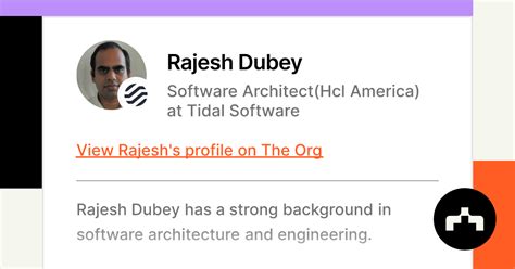 rajesh dubey software architect hcl america at tidal software the org
