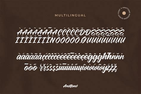 Anattone Modern Script Font On Yellow Images Creative Store