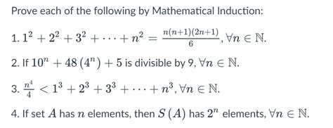 solved prove each of the following by mathematical