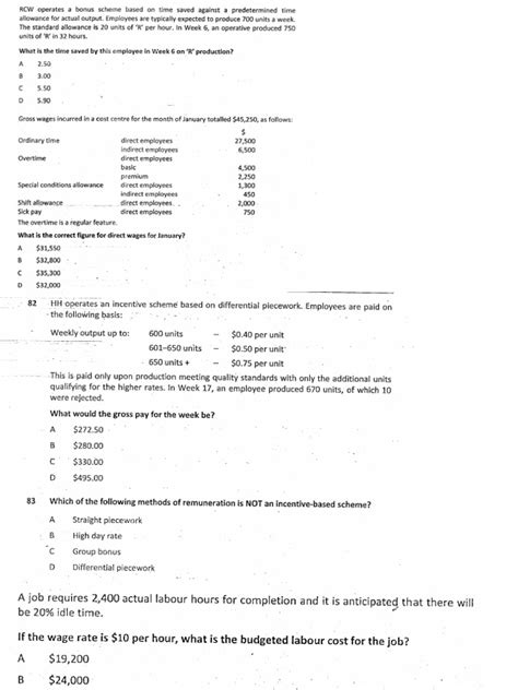 ma1 labour costing review questions 1 pdf