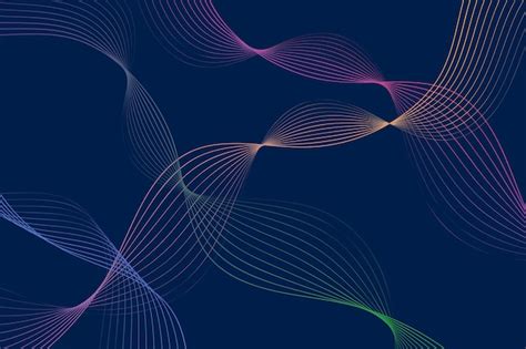 Premium Vector Blue Background With Various Lines And Curves Creating A Visually Striking And