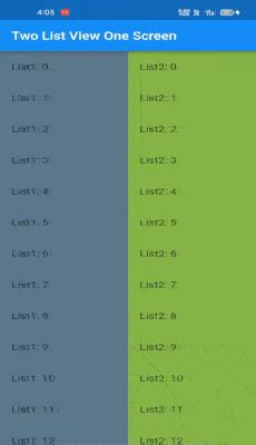 How To Display Two ListViews On A One Screen In A Flutter Hashnode