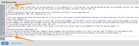 How To Insert Source Code Into Your Hubspot Blog Post