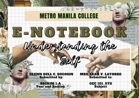 Understanding The Self E Notebook1 E N O T E B O O K E N O T E B