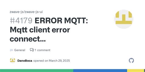 error mqtt mqtt client error connect econnrefused 192 168 0 2 1883