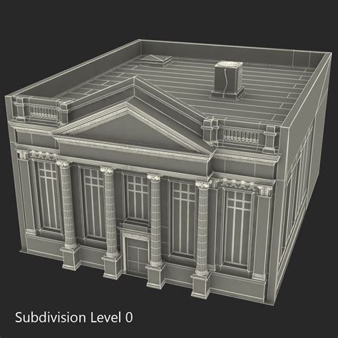 Building With Columns 3d Model 3d Model 49 Max 3ds C4d Fbx Ma Obj Free3d