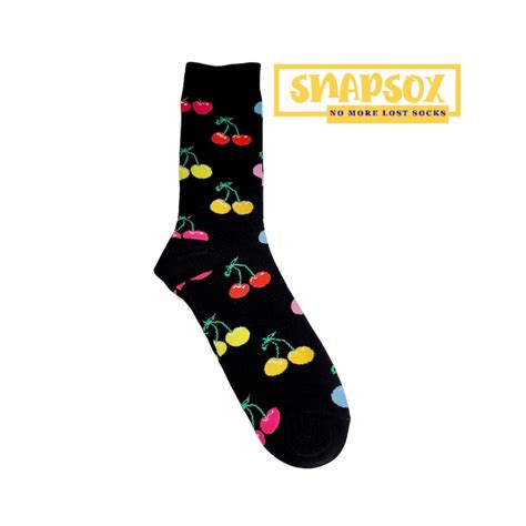Cherry Patterned Socks Cute Fruit Print Socks Unisex Cherry Themed