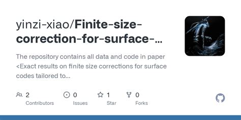 Github Yinzi Xiaofinite Size Correction For Surface Code The Repository Contains All Data
