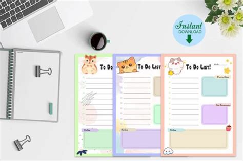 Daily To Do List Schedule Cute Template Graphic By Smile Today Creative Fabrica