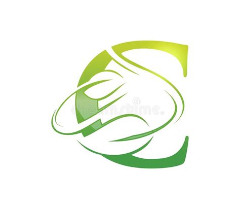 Green Leaf Monogram Initial Letter A Stock Vector Illustration Of