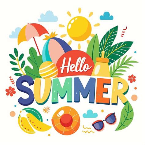 Hello summer background | Premium AI-generated vector