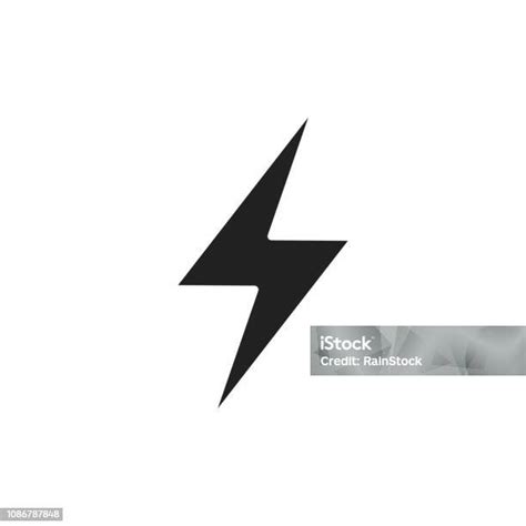 번개 전기 전력 벡터 디자인 요소입니다 에너지와 천둥 전기 기호입니다 번개 볼트 기호입니다 플래시 벡터 상징 템플릿입니다 전력 빠른 속도입니다 디자인에 대한 스톡 벡터 아트