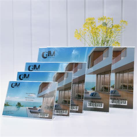 Acrylic Transparent L Shaped Landscape Stand Acrylic Photo Frame R R R R R S R A