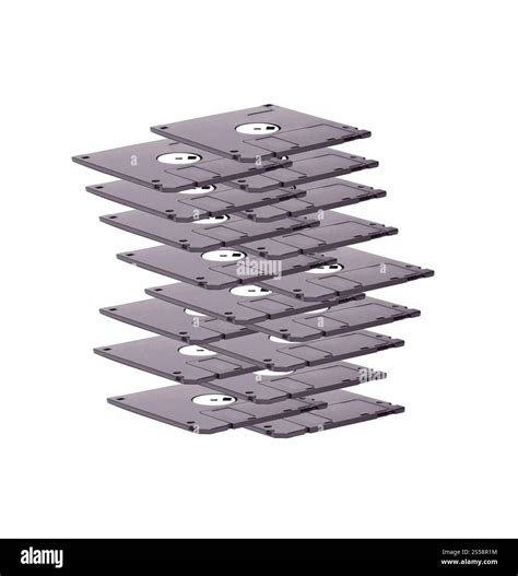 Stacks Of Floppy Disks Isolated On White Background Stacks Of Floppy