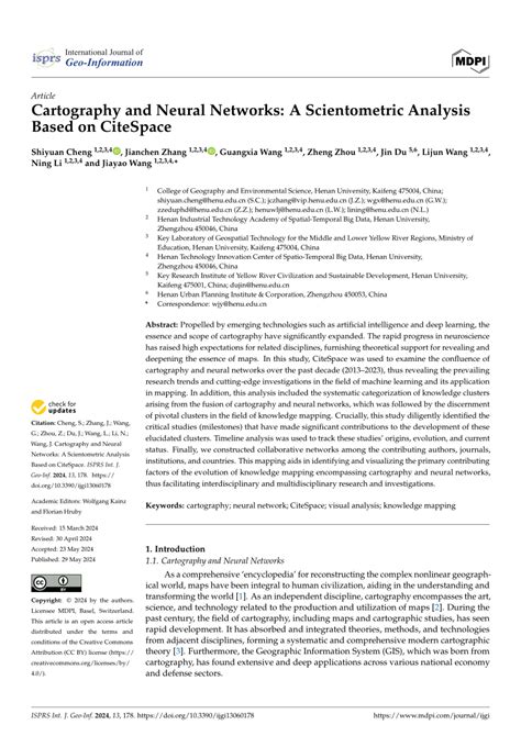 Pdf Cartography And Neural Networks A Scientometric Analysis Based