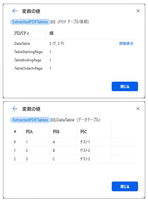 【power Automate Desktop】pdfからテーブルを抽出する Gakushiki