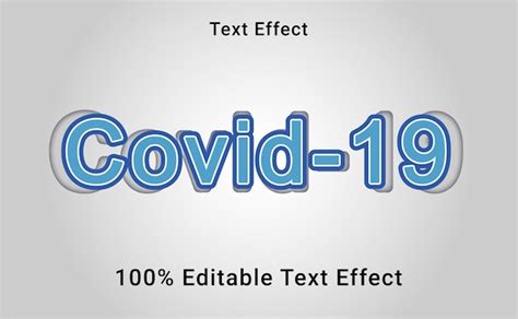 Premium Vector Covid 19 Text Effect 100 Editable