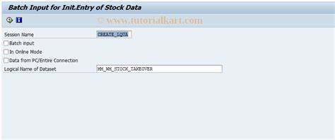 LX SAP Tcode Inventory Data Takeover By Btch Inp LX SAP Tcode Inventory Data Takeover By Btch Inp