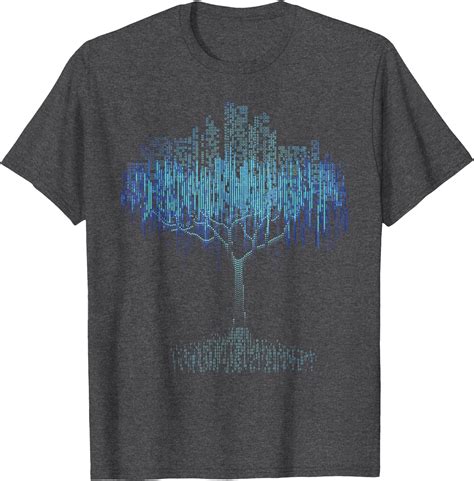 Binary Tree Coder Computer Programmer Softstyle Unisex T Shirtdark Heather Grey Colorsize M