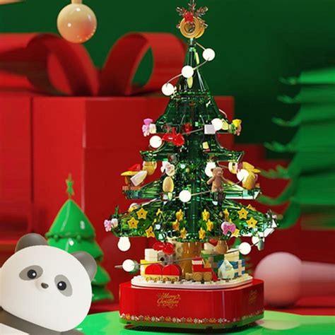 티몬 글로벌 홀세일 위시팜 ⭐2023년 신상⭐크리스마스 트리 블럭 오르골 Led조명 뮤직박스크르스마스 선물빠른출고 가전