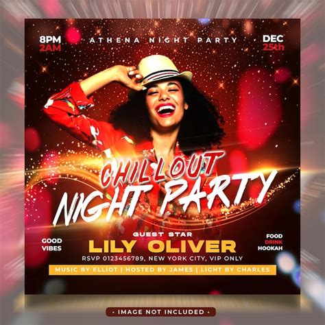 Premium Psd Chillout Night Party Social Media Post And Flyer Template