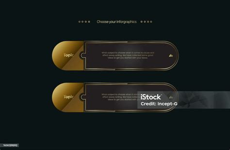 두 개의 황금 버튼 기호 아이콘 어두운 배경에 워크 플로우 템플릿 디자인 및 다목적 인포 그래픽 벡터의 단계 0명에 대한 스톡 벡터 아트 및 기타 이미지 Istock