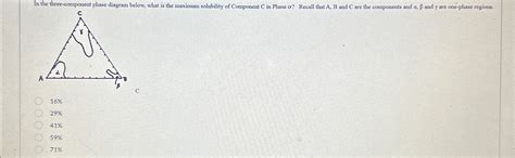 Solved In The Three Component Phase Diagram Below What Is
