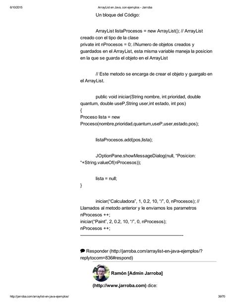 Array List En Java Con Ejemplos Jarroba Pdf Programming Languages
