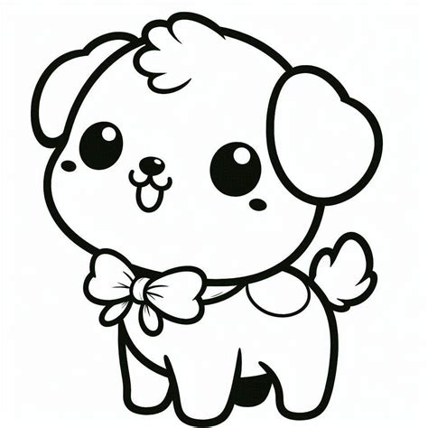 Desenhos De Cachorro Kawaii Para Colorir E Imprimir Colorir Info