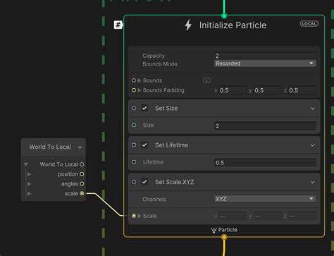 Vfx Graph Question Scale The Vfx System Without Affecting Particle Scale Unity Engine