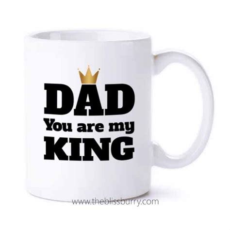 Printed Mugs Dad King The Blissburry