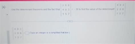Solved Use The Determinant Theorems And The Fact That Chegg