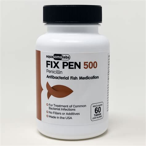 Fish Pen Penicillin 500mg 60 Tablets Fish Antibiotics