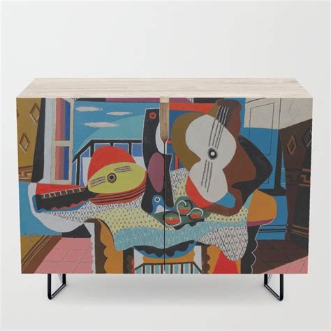 Picasso Mandolin And Guitar Mandoline Et Guitare 1924 Artwork Credenza Artwork Vibrant