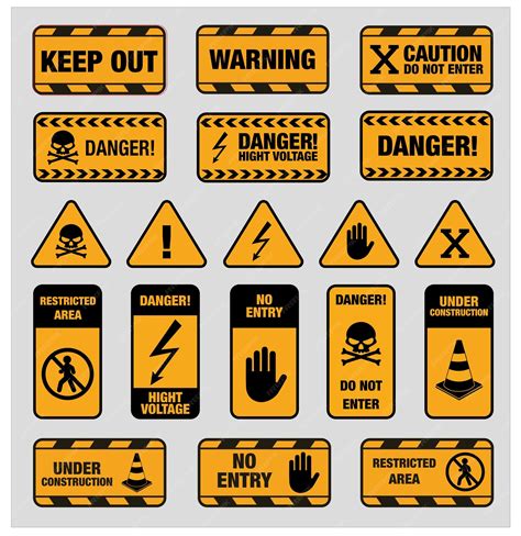 Premium Vector Caution Danger And Warning Signs Collection Edition