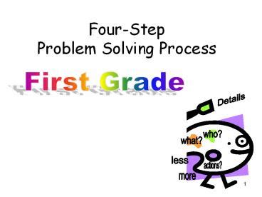 Four Step Problem Solving Process Presentation Free To View