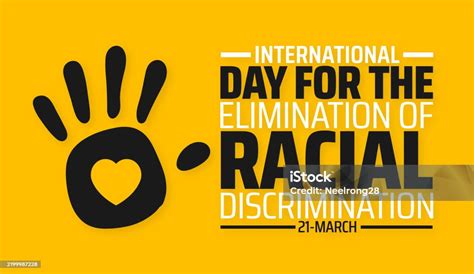 인종 차별 철폐를 위한 국제 기념일 배경 배너 또는 포스터 디자인 템플릿입니다 매년 3 월에 관찰됩니다 휴일 개념입니다 모든 템플릿 카드 포스터 플래카드에 사용할 수