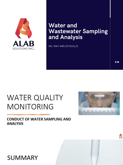 Sampling Training Pdf Water Quality Water