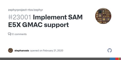 Implement Sam E5x Gmac Support · Issue 23001 · Zephyrproject Rtos