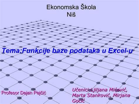 Finansijske Funkcije U Excel U Pdf