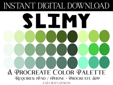 Procreate Color Palette Bundle Pack VOL Set Digital Art Goth Retro Vintage Boho Yellow