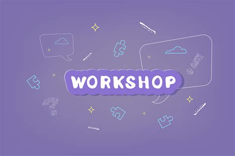 손으로 쓴된 글자와 워크숍 템플릿입니다 벡터 일러스트입니다 0명에 대한 스톡 벡터 아트 및 기타 이미지 0명 개념 개발