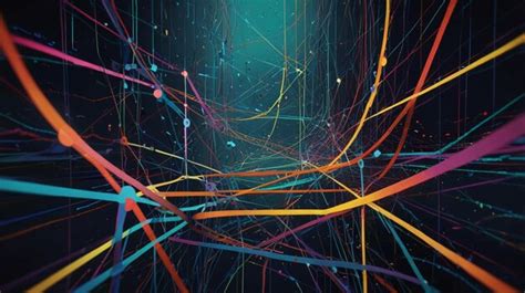 Data Flow Pathways A Cartoon Illustration Of Multiple Pathways Made Of Flowing Lines And